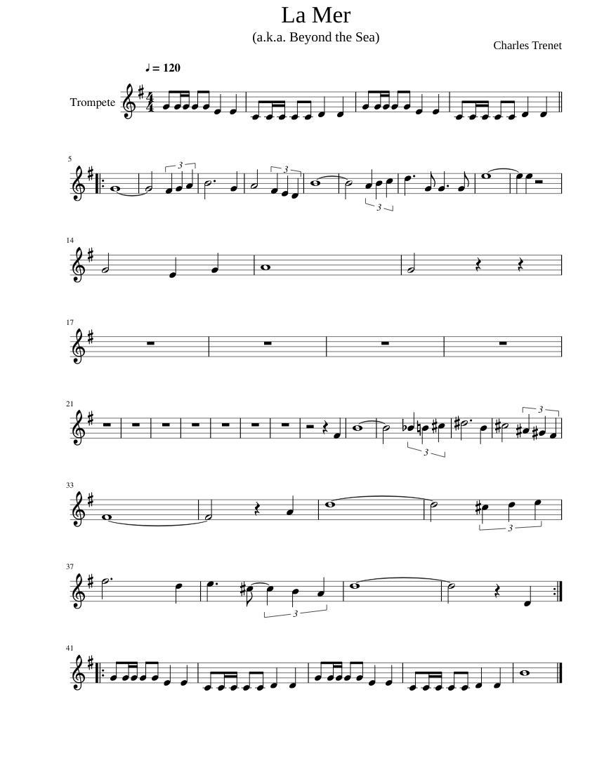 La Mer / NortoN Sheet Music for Saxophone alto, Saxophone tenor ...