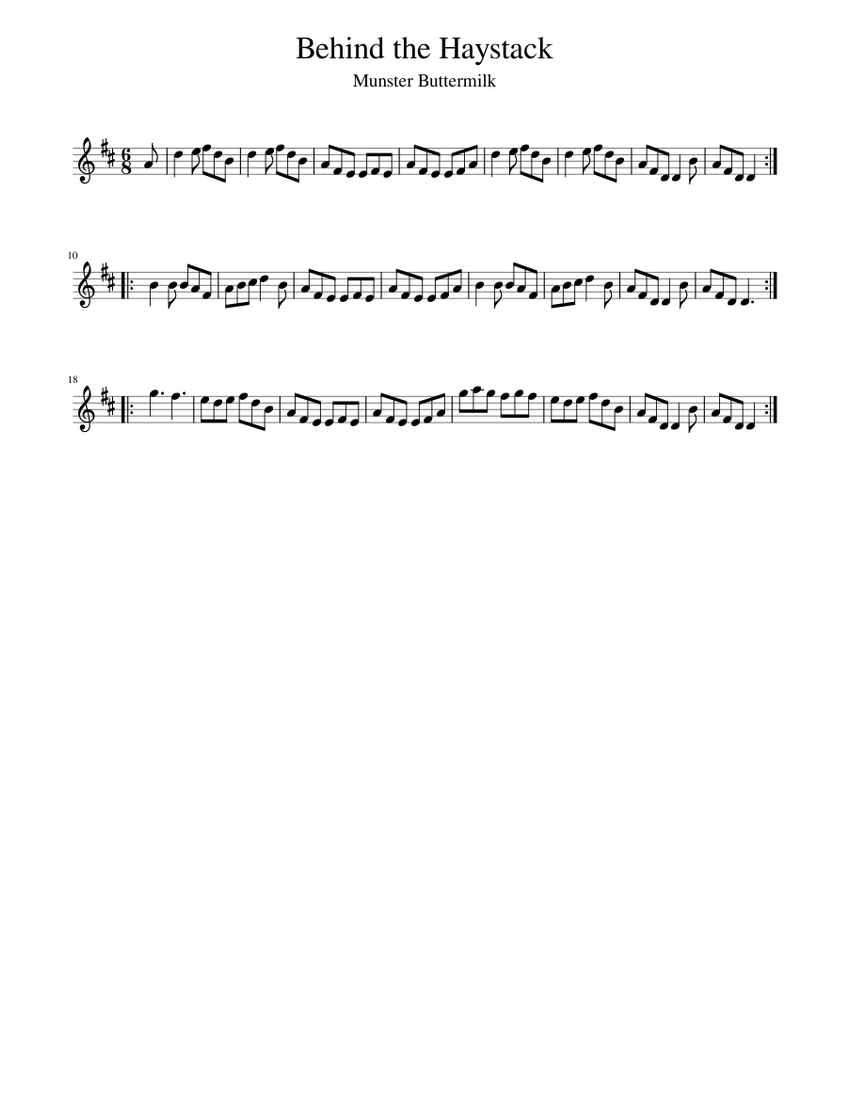 Behind the Haystack Sheet music for Piano (Solo) | Musescore.com