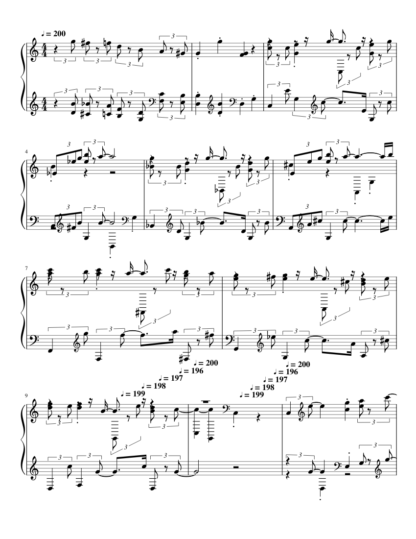 Super Mario Bros 2 - Ground Theme Sheet Music for Piano (Solo ...