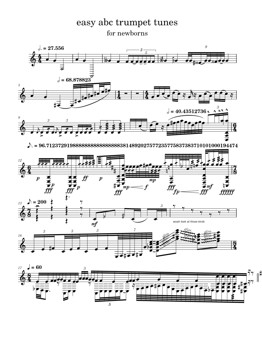 Easy ABC trumpet tunes Sheet Music for Trumpet in b-flat (Solo ...