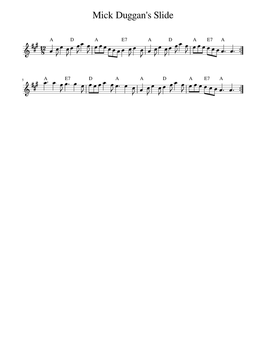 Mick Duggan's Slide Sheet music for Piano (Solo) | Musescore.com