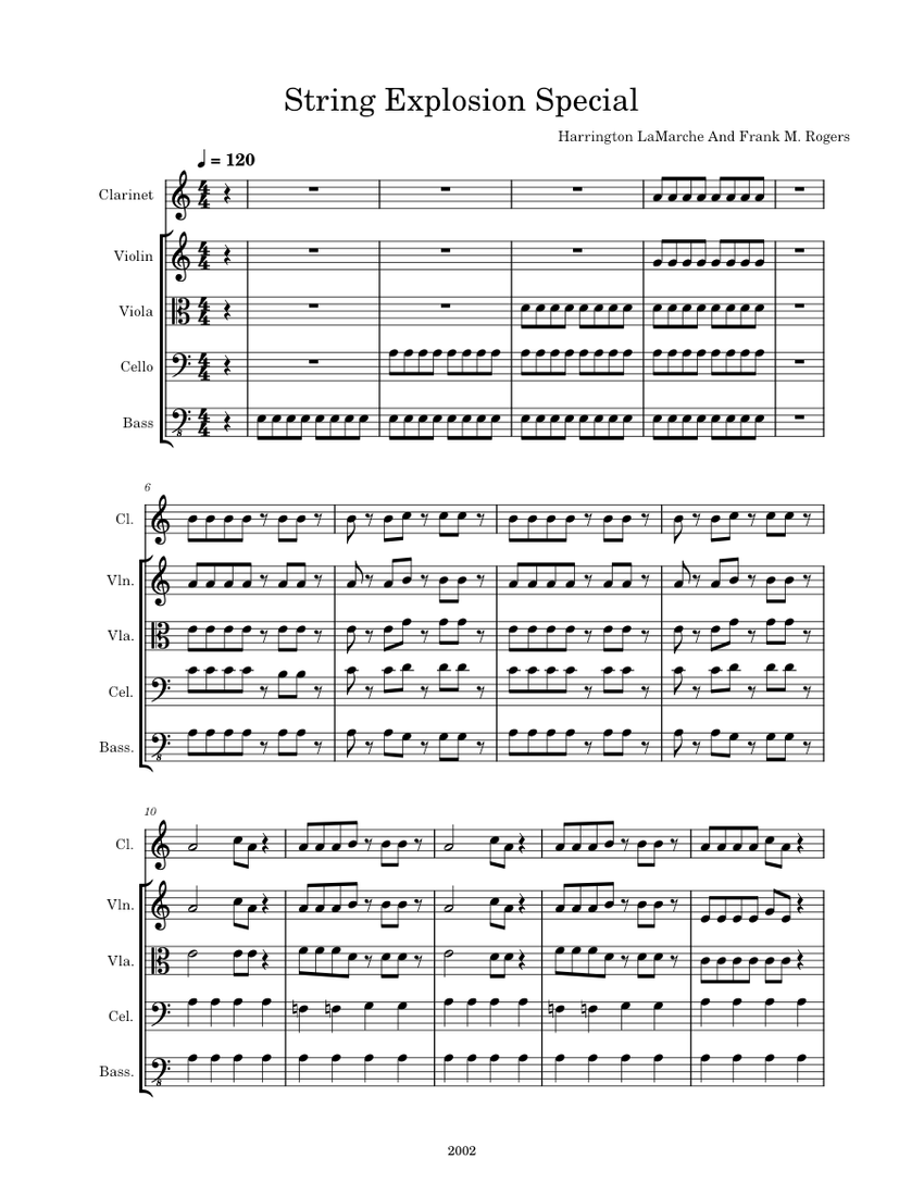 String Explosion – Frank M. Rodgers String Explosion Sheet Music for ...
