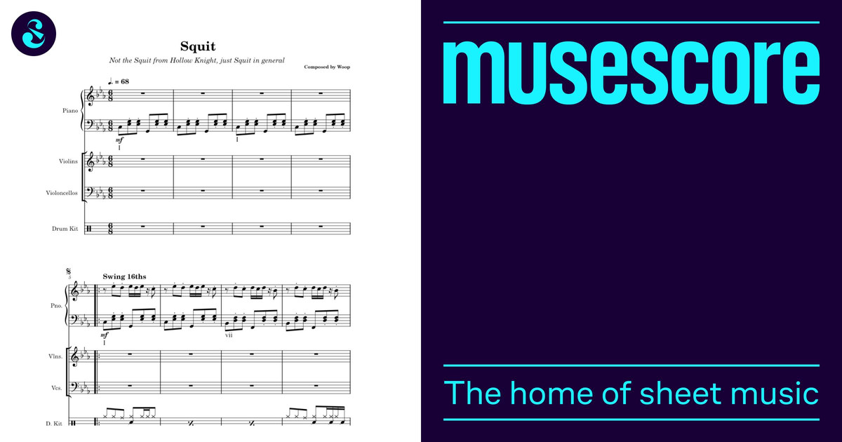 Squit – Woop Sheet music for Piano, Drum group, Strings group (Mixed ...