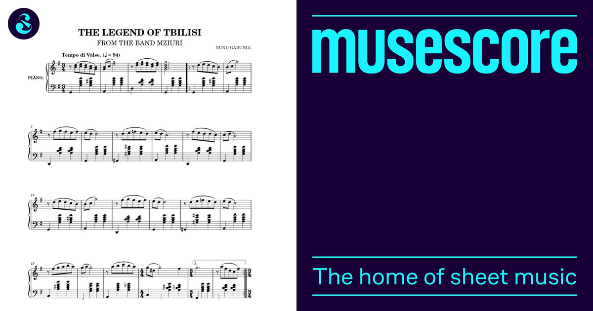 The Legend of Tbilisi - Nunu Gabunia Sheet music for Piano (Solo) Easy ...