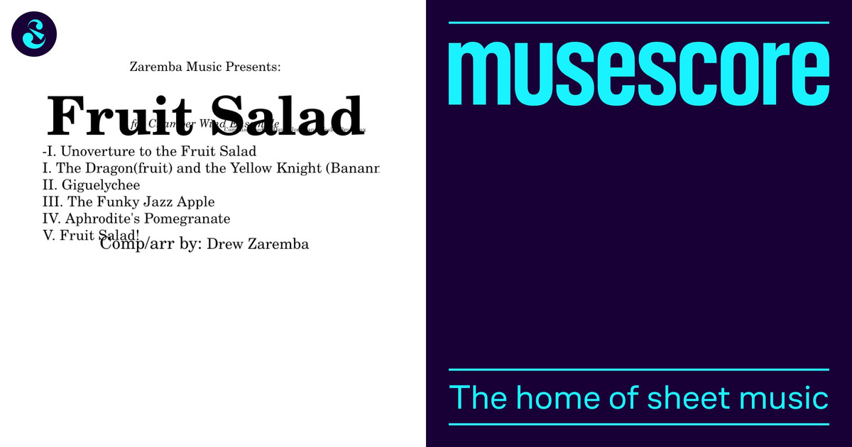 Fruit Salad Sheet music for Trombone, Tuba, Flute, Saxophone alto ...