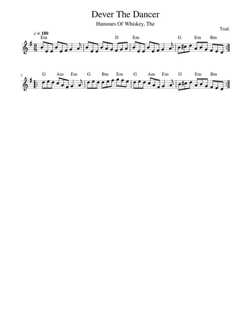 Traditional music - Dever The Dancer Sheet music for Piano (Solo) Easy ...