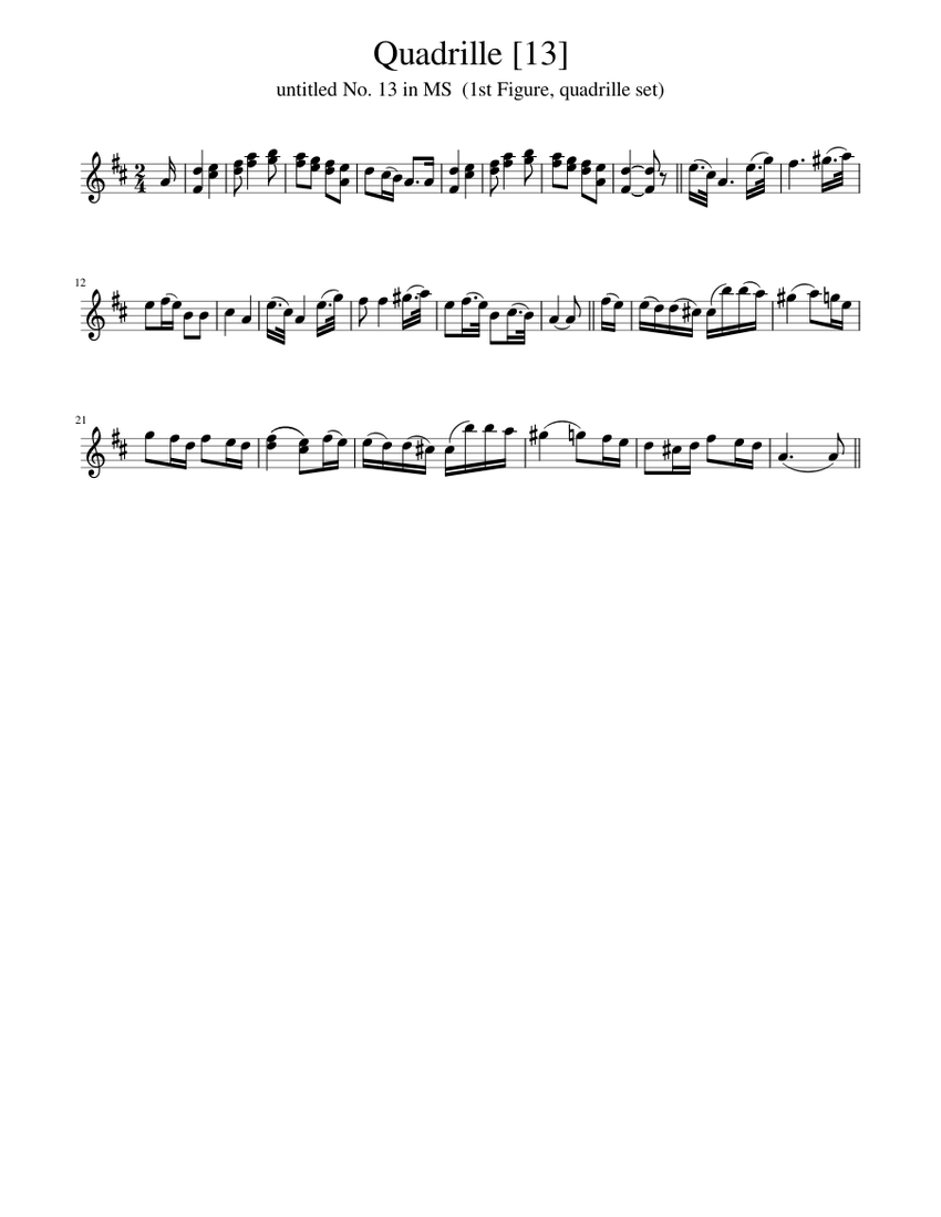 Quadrille Sheet music for Piano (Solo) Easy | Musescore.com
