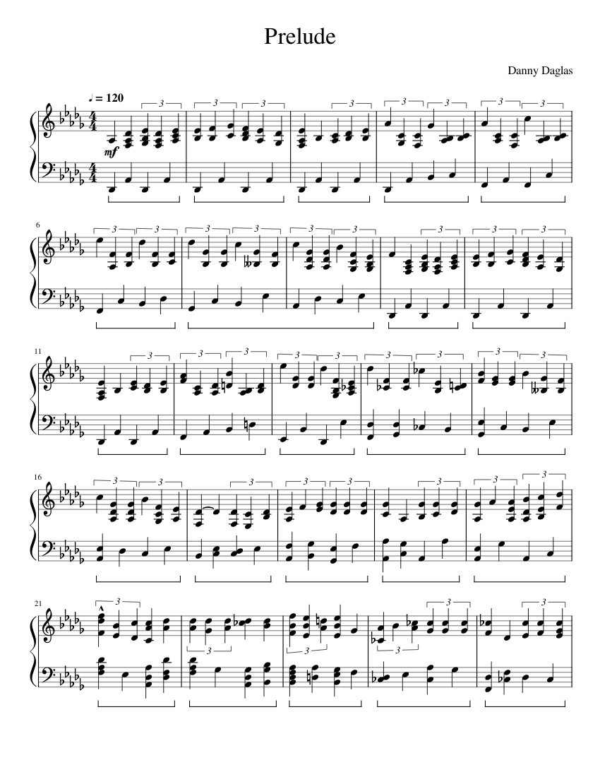 Prelude No 15 in D flat major Sheet music for Piano (Solo) | Musescore.com