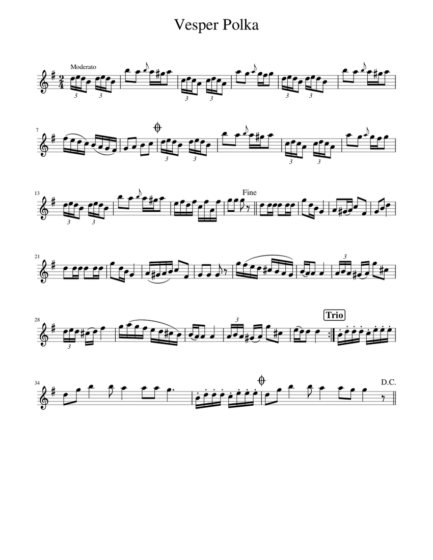 Vesper Polka Sheet music for Piano (Solo) | Musescore.com