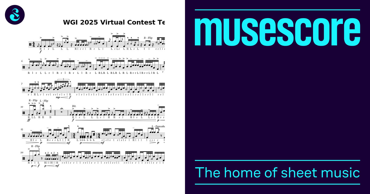 2025 WGI Virtual Contest Tenor Solo Sheet Music for Tenor drum (Solo ...