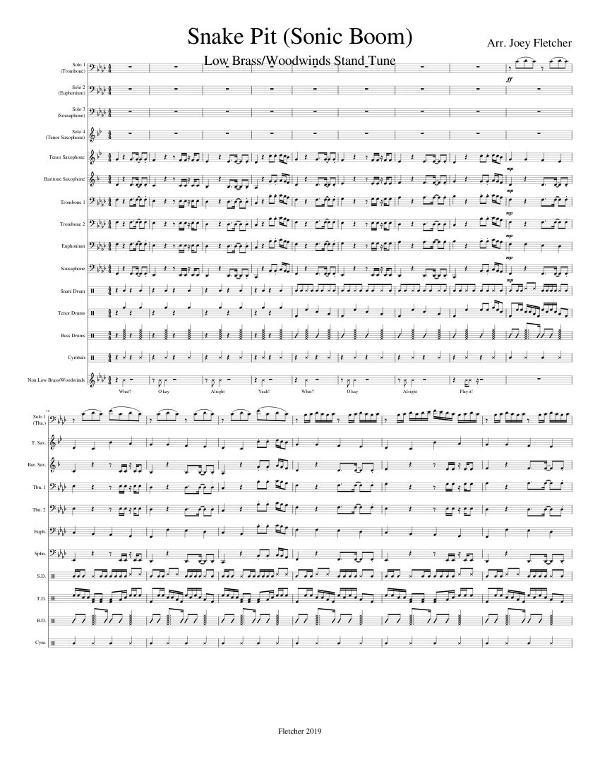 Snake Pit (Sonic Boom) Sheet music for Trombone, Euphonium, Kazoo ...
