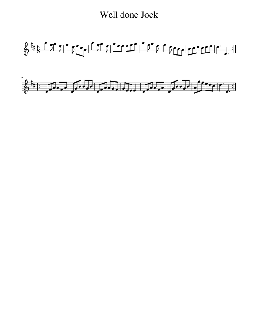 Well done Jock Sheet music for Piano (Solo) | Musescore.com