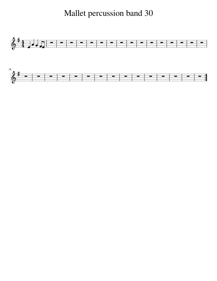 Mallet percussion band 30 Sheet music for Xylophone (Solo) | Musescore.com