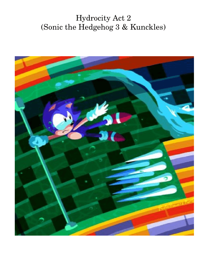 Hydrocity Act 2 remastered Sheet Music for Piano, Bass guitar, Drum ...