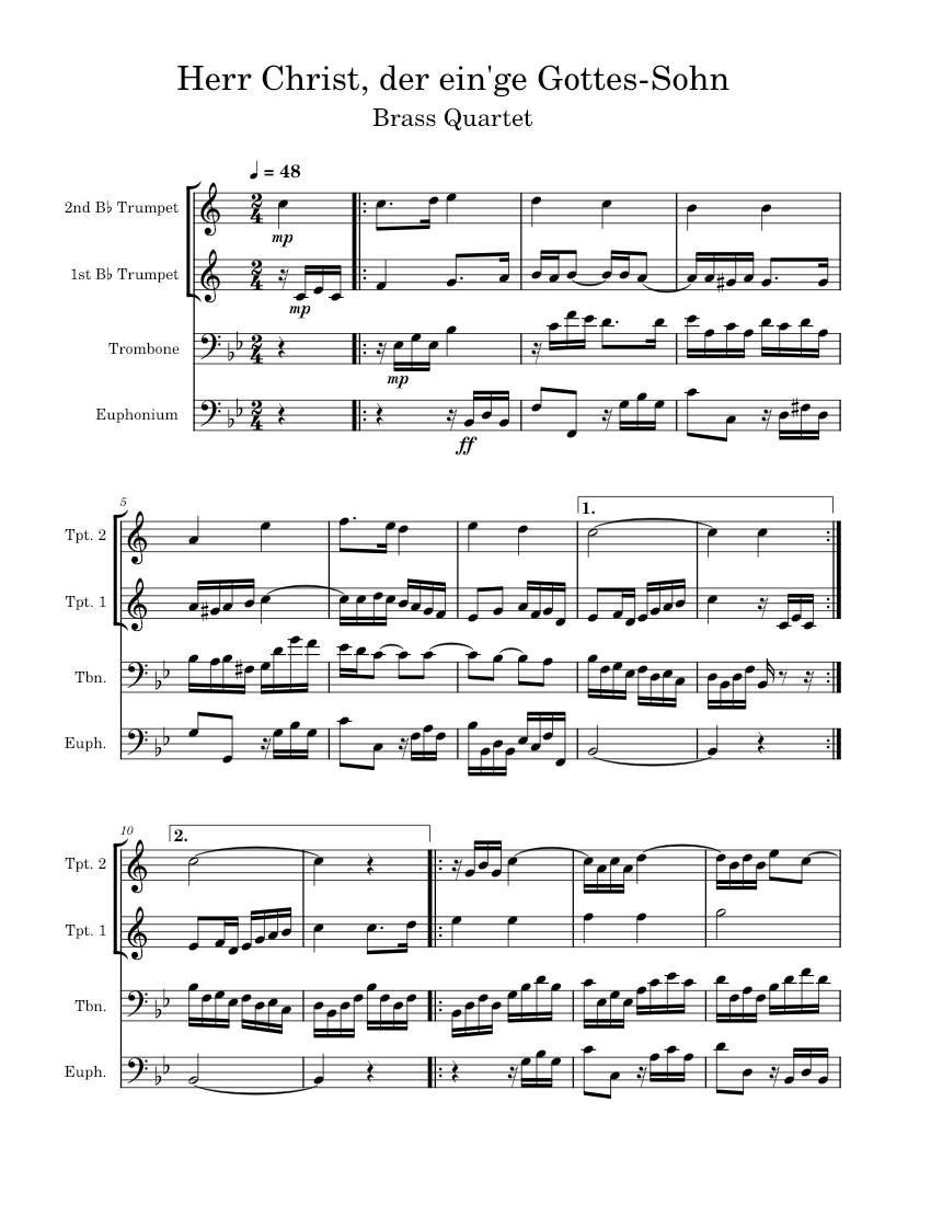 Herr Christ, der einge Gottessohn, BWV 601 – Johann Sebastian Bach Herr ...