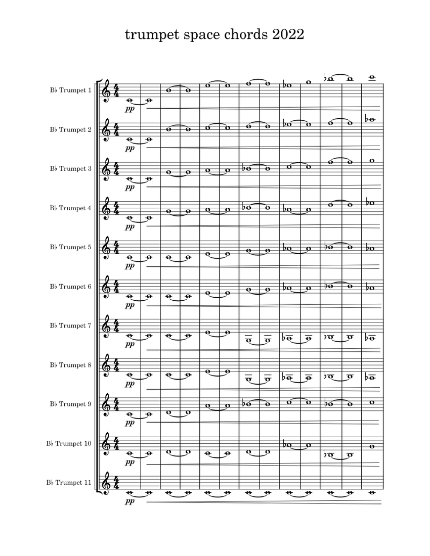 trumpet space chords 2022 Sheet music for Trumpet in b-flat (Brass ...