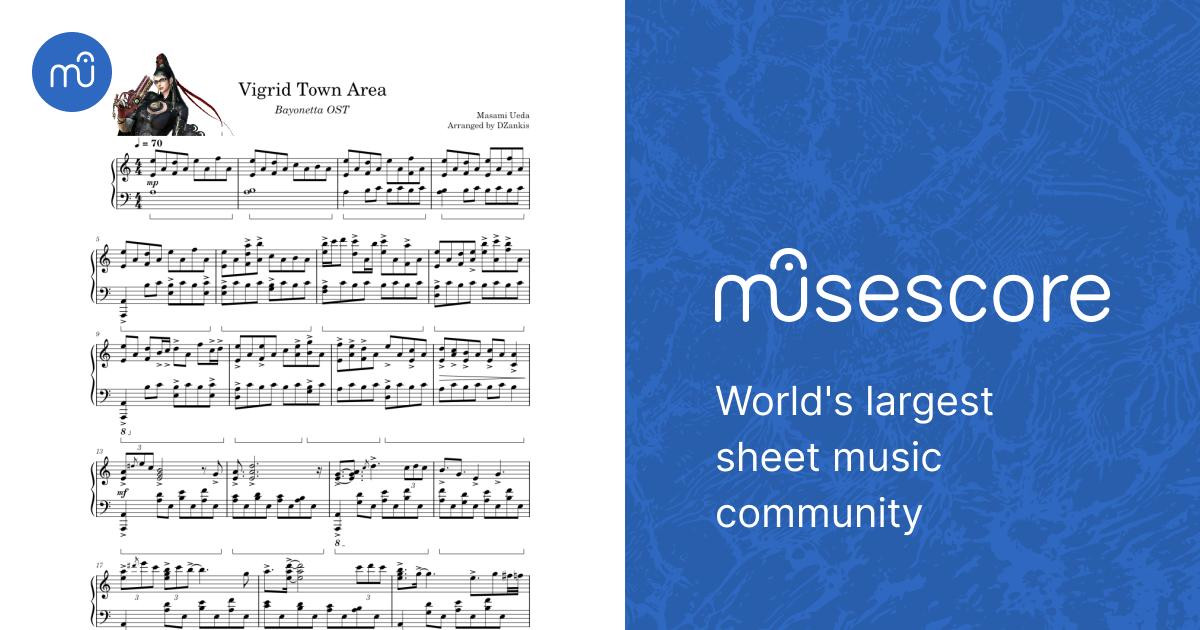 Vigrid Town Area – Masami Ueda | Bayonetta OST Sheet Music for Piano ...