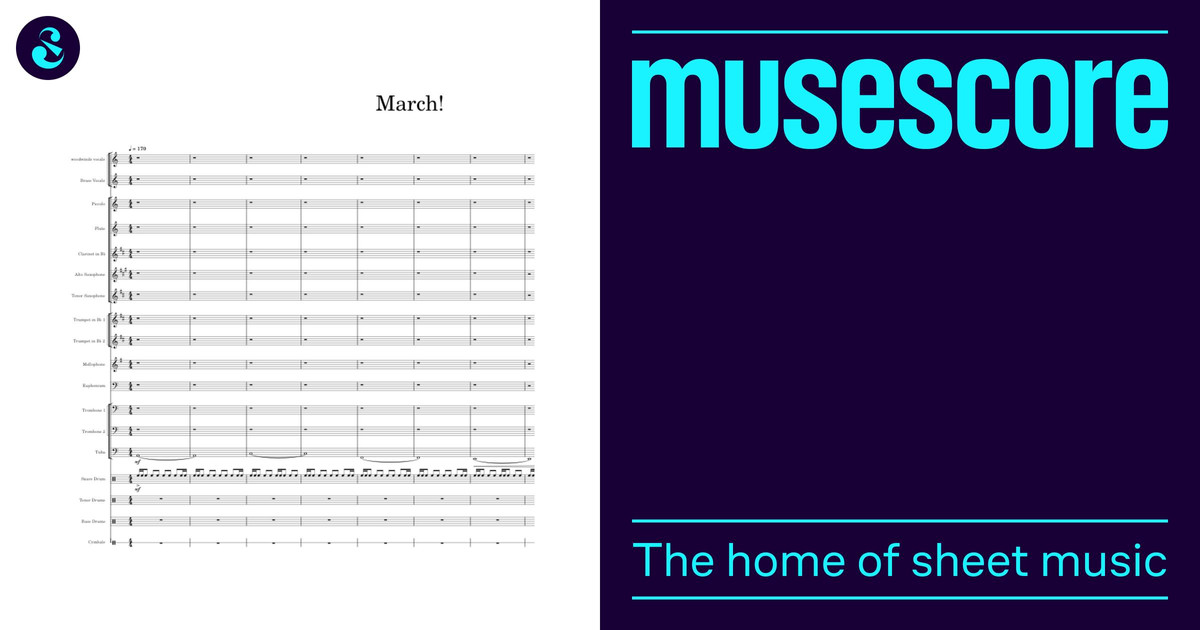 March!(ing) band arrangment Sheet music for Trombone, Tuba, Flute, Oboe ...