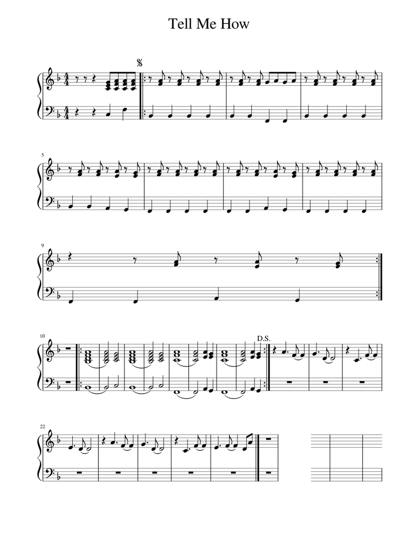 Tell Me How by Paramore Sheet music for Piano (Solo) Easy | Musescore.com