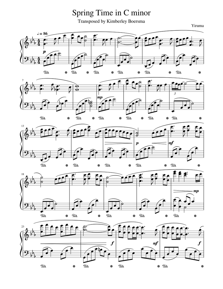 Spring Time in C minor Sheet music for Piano (Solo) | Musescore.com
