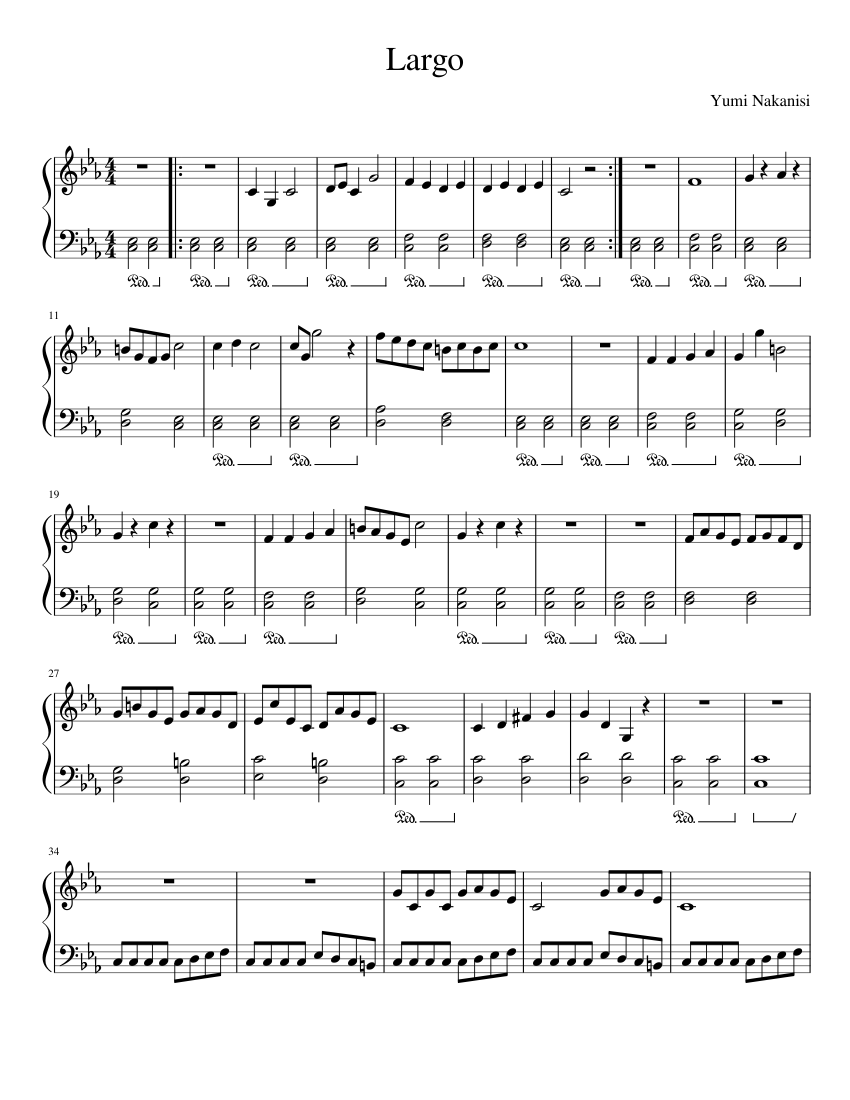 Largo Sheet music for Piano (Solo) Easy | Musescore.com