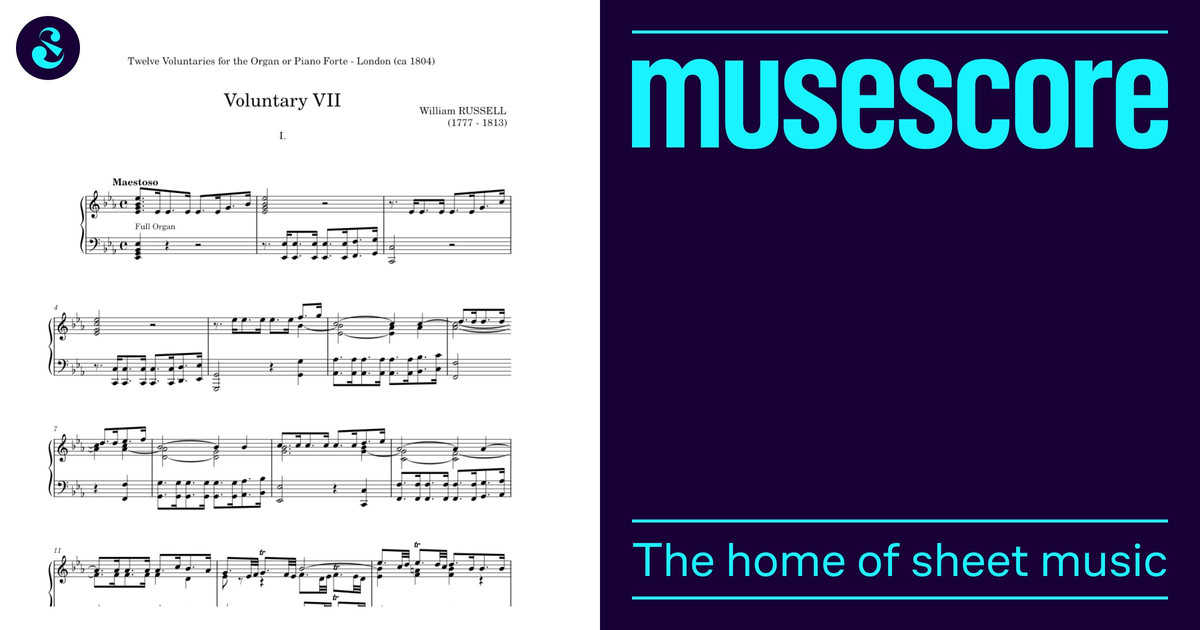 Voluntary VII - William RUSSELL Sheet music for Organ (Solo) | Musescore.com