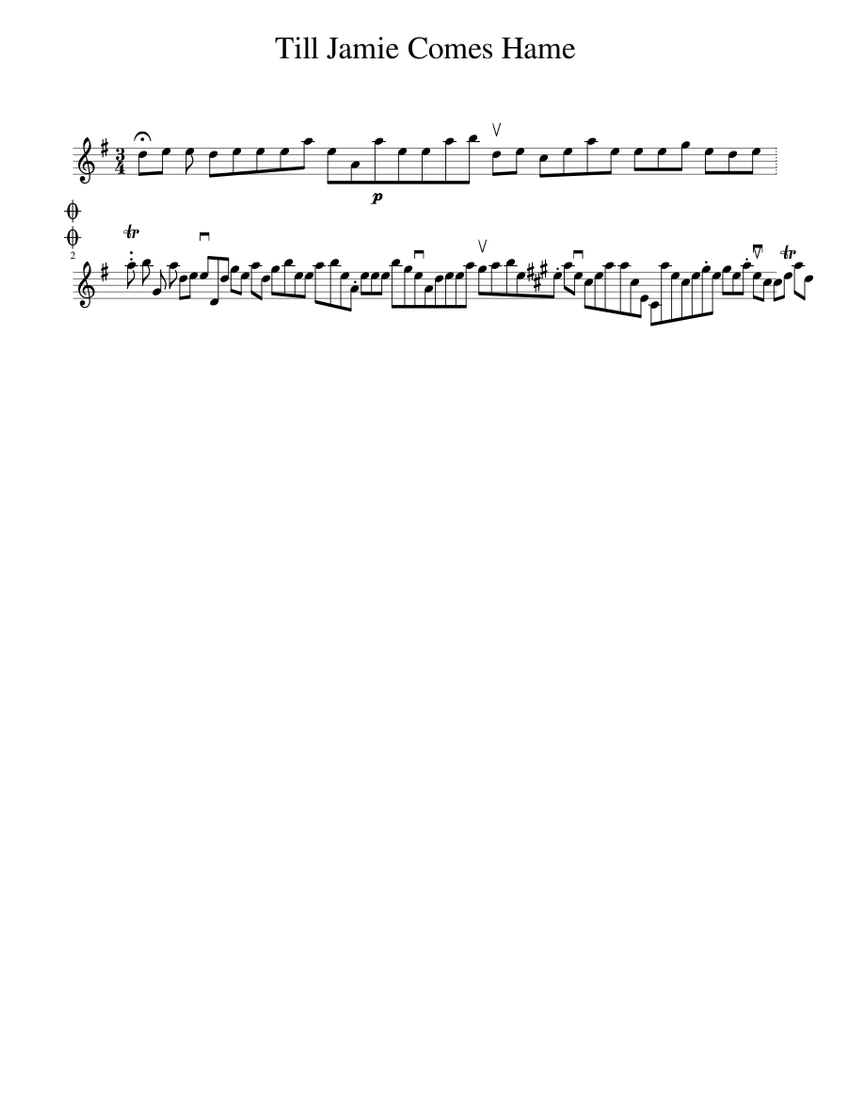 Till Jamie Comes Hame Sheet music for Piano (Solo) Easy | Musescore.com