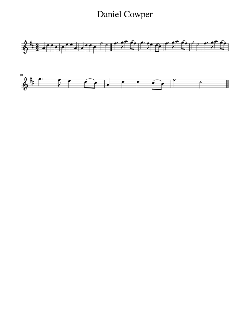 Daniel Cowper Sheet music for Piano (Solo) Easy | Musescore.com