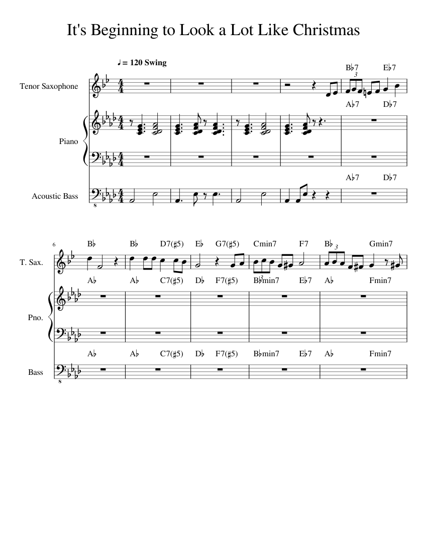 It's Beginning to Look a Lot Like Christmas Sheet music for Piano ...