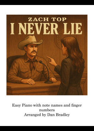 Play Official version of I Never Lie Sheet Music by Zach Top for Piano ...
