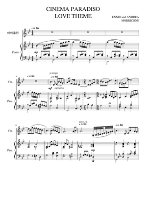 Play Official version of Cinema Paradiso Sheet Music by Ennio Morricone ...