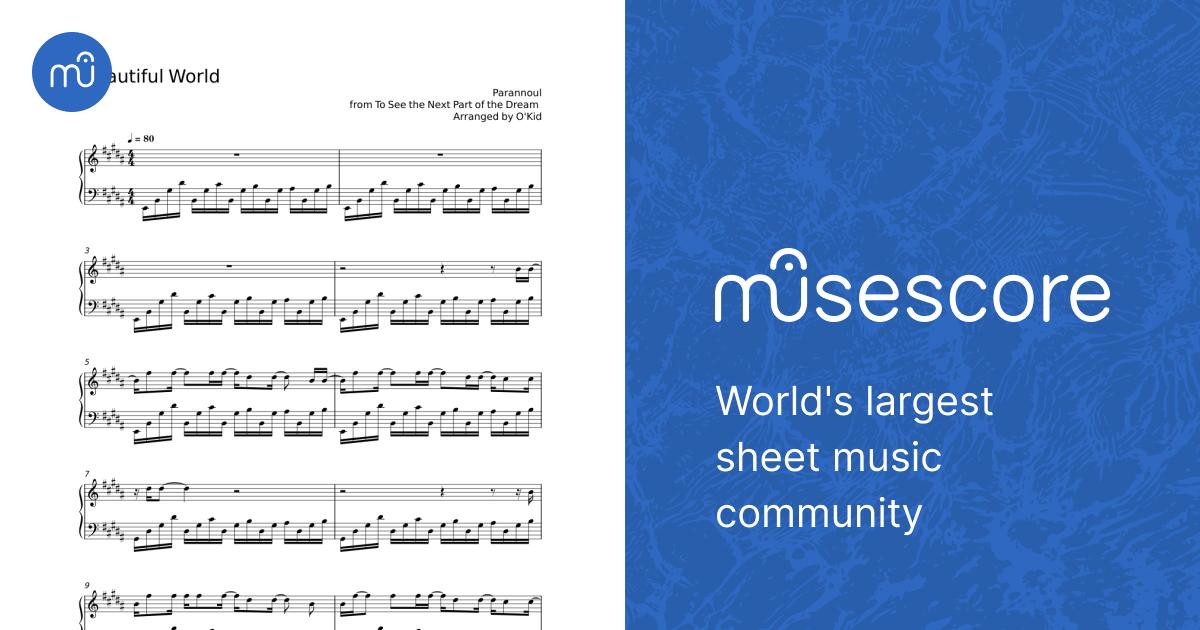 Beautiful World - Parannoul Sheet Music for Piano (Piano Duo ...