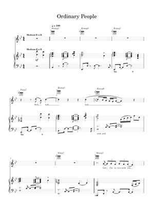 Ordinary People By John Legend Single Sheet Music For Sheet Music]