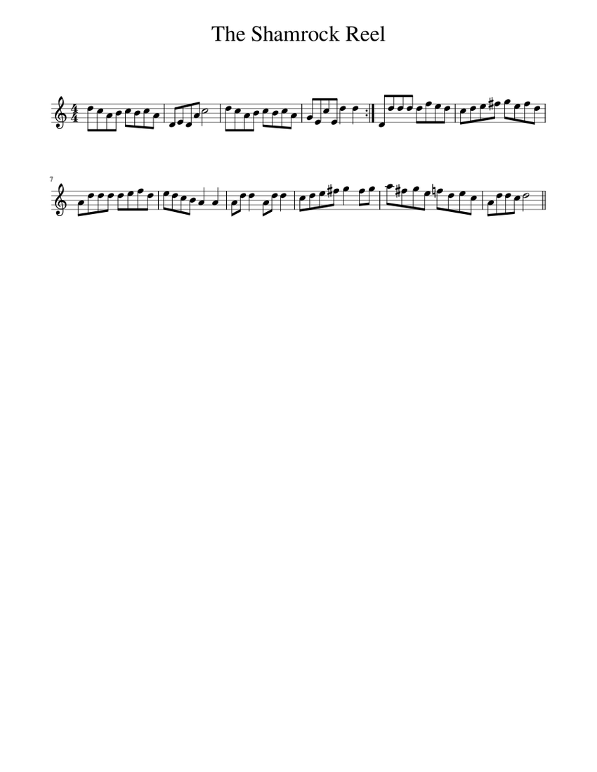 The Shamrock Reel Sheet music for Piano (Solo) Easy | Musescore.com