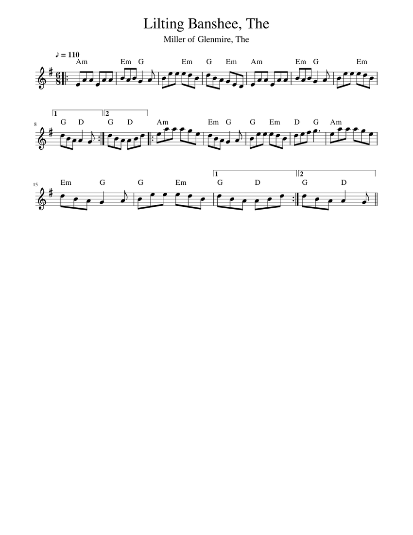 The Lilting Banshee Sheet music for Piano (Solo) | Musescore.com