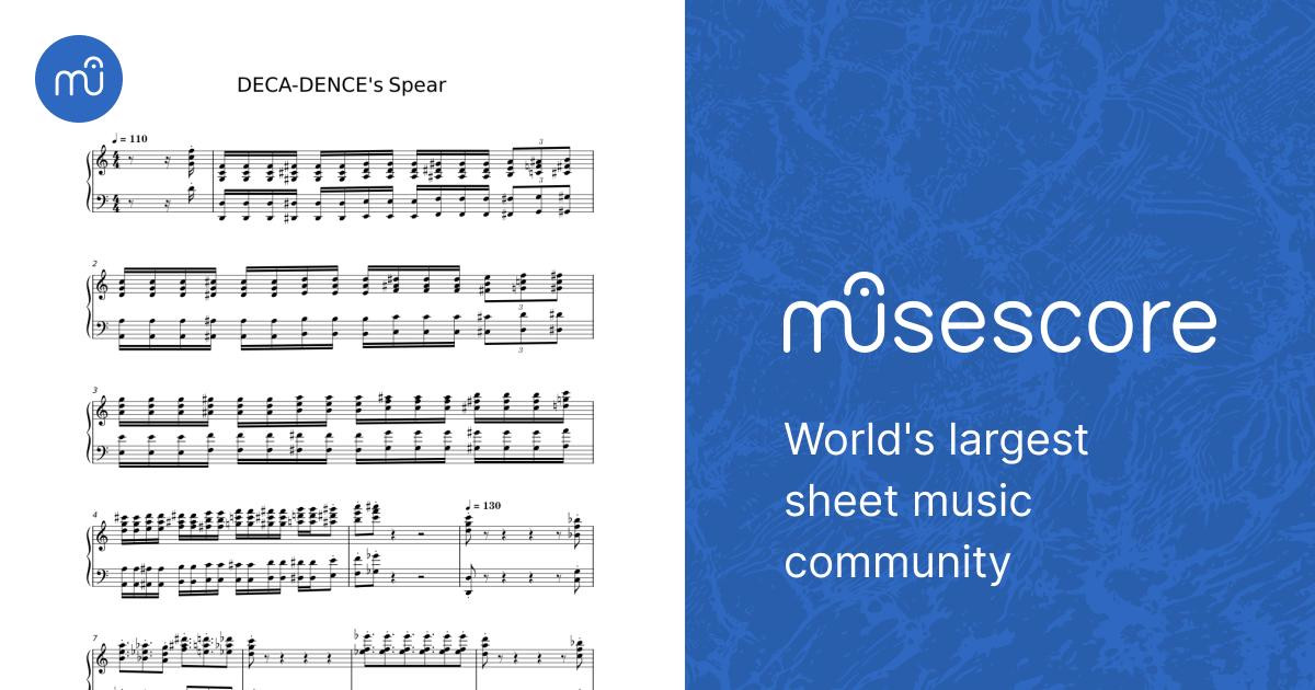 DECA-DENCE's Spear Sheet music for Piano (Solo) | Musescore.com