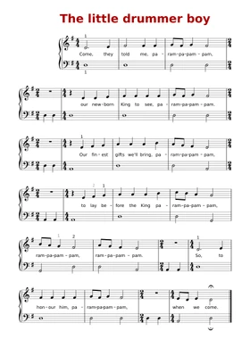 Paradiddle Sheet Music Drummer Boy