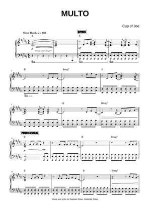 Cup of Joe - Multo (Ghost) [Piano Arrangement] Sheet Music for Piano ...