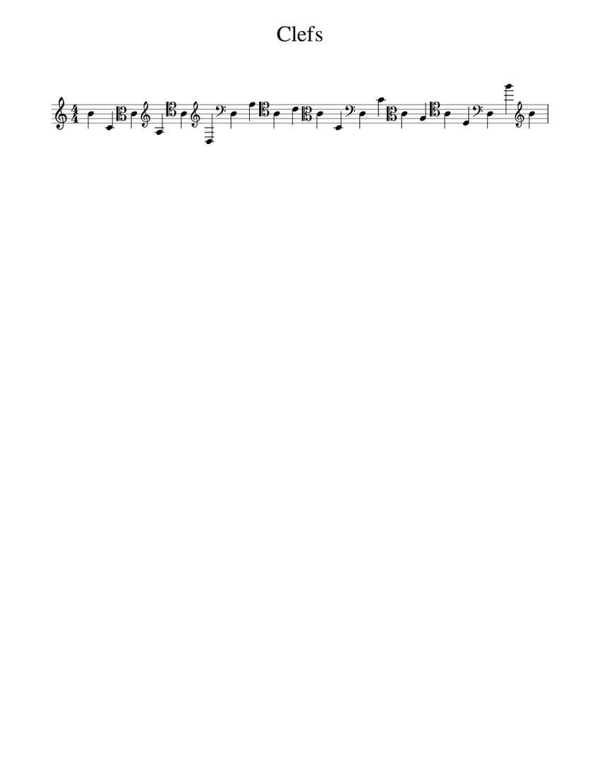 Clefs Sheet music for Piano (Solo) | Musescore.com