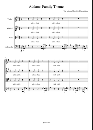 The Addams Family Chord Version For Guitarkeyboard