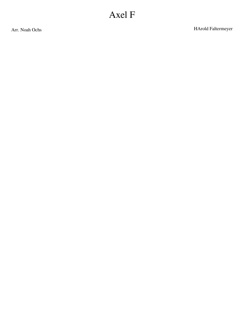 Axel F Pep Band Sheet music for Trombone, Flute, Clarinet in b-flat ...