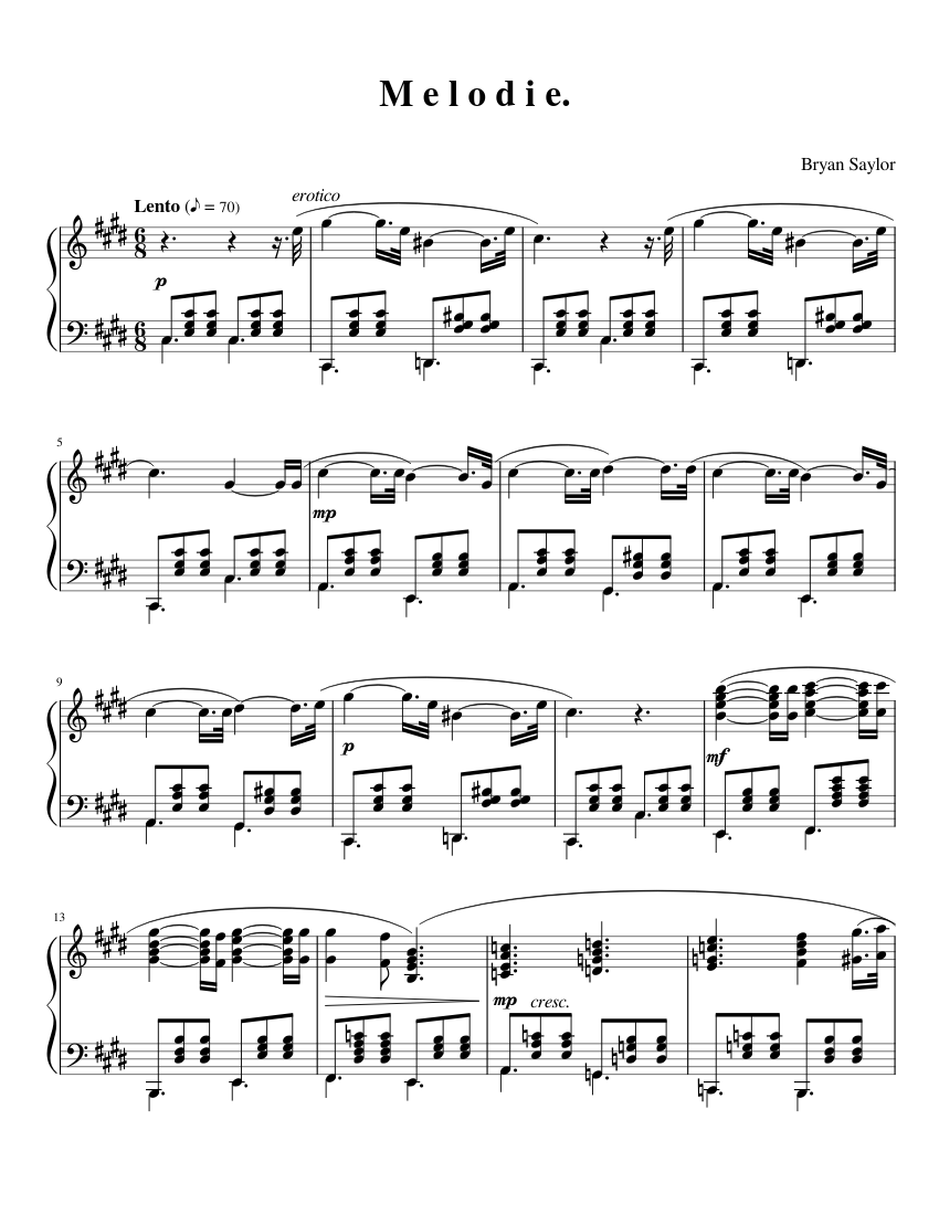 Melodie - piano tutorial