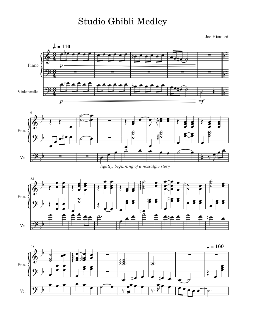 Studio Ghibli Medley – Joe Hisaishi Studio Ghibli Medley – Joe Hisaishi ...