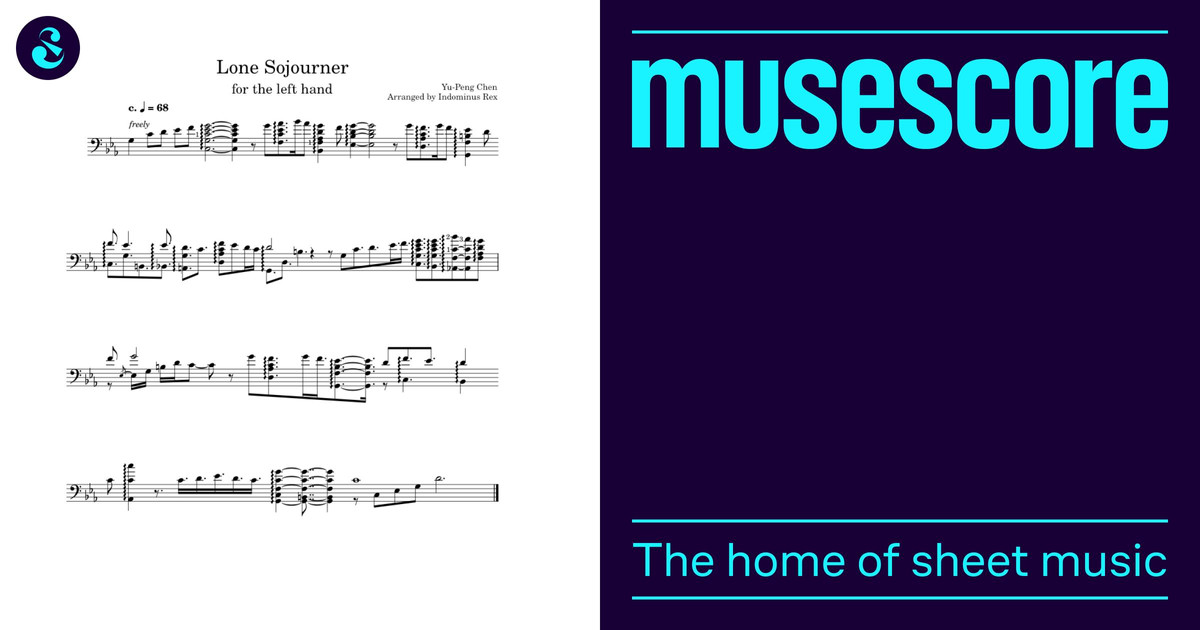 Lone Sojourner - Yu-Peng Chen Sheet Music for Piano (Solo) Easy ...
