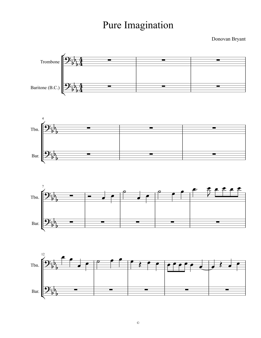 Pure Imagination Sheet music for Trombone (Solo) | Musescore.com