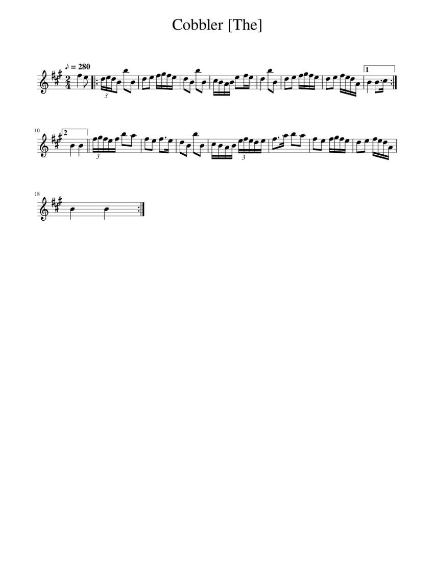 Cobbler [The] Sheet music for Piano (Solo) Easy | Musescore.com