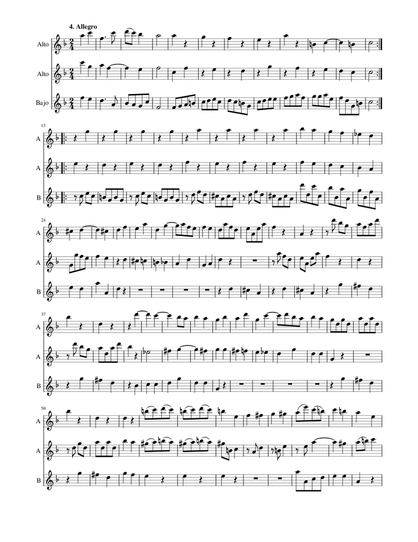4 Allegro - piano tutorial