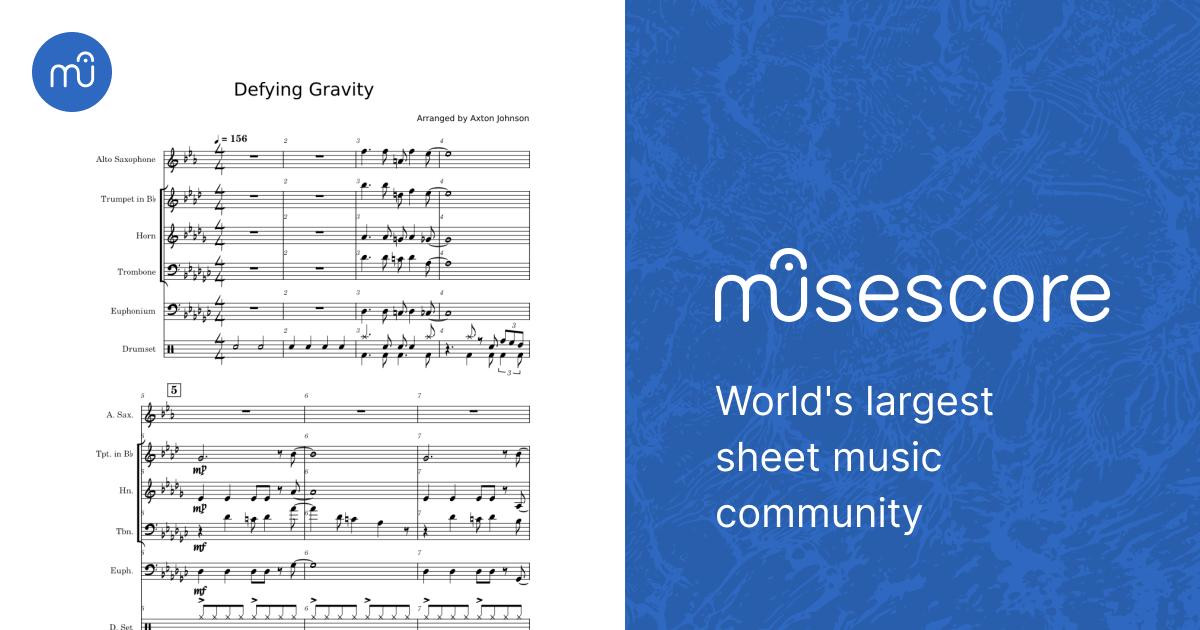 Defying Gravity Sheet Music for Trombone, Tuba, Saxophone alto, French ...