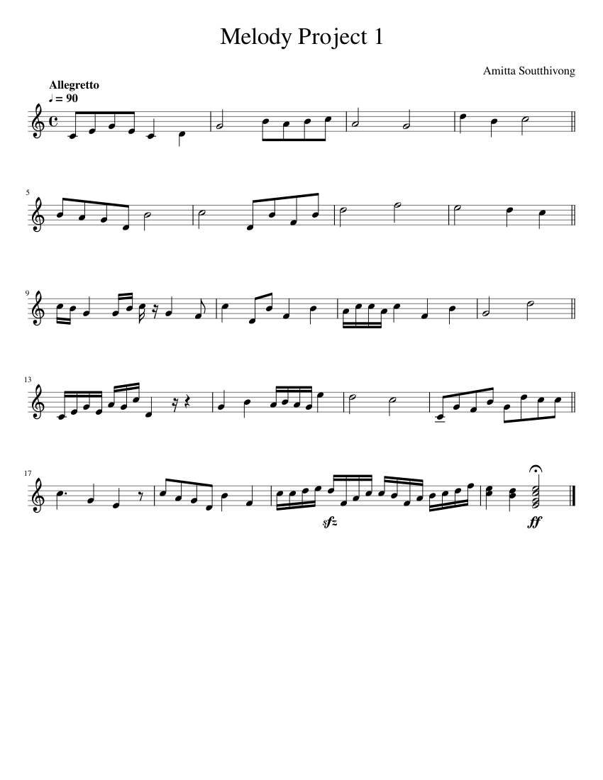 MelodyProject Template Sheet music for Piano (Solo) Easy | Musescore.com
