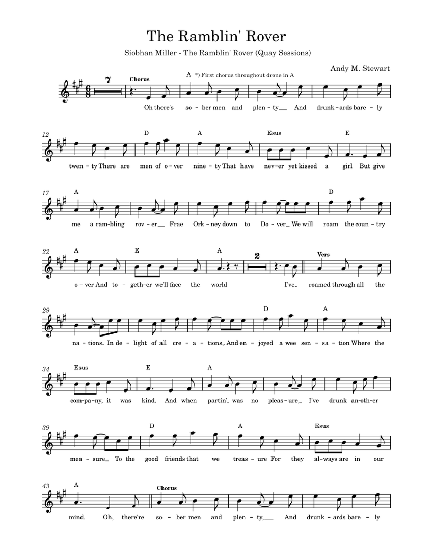 The Ramblin' Rover – Andy M. Stewart Sheet music for Piano (Mixed ...